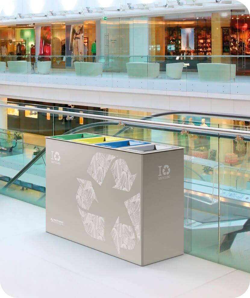 Containers for stylish sorted-waste collection | Mattiussi Ecologia